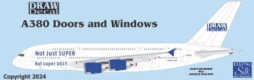 Draw Decal 20-A380-08 Airbus A380 - Doors and Windows