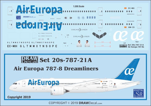Draw Decal 20-787-21A Boeing 787-8 Dreamliner - Air Europa