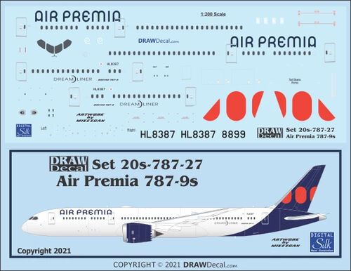 Draw Decal 20-787-27 Boeing 787-9 Dreamliner - Air Premia