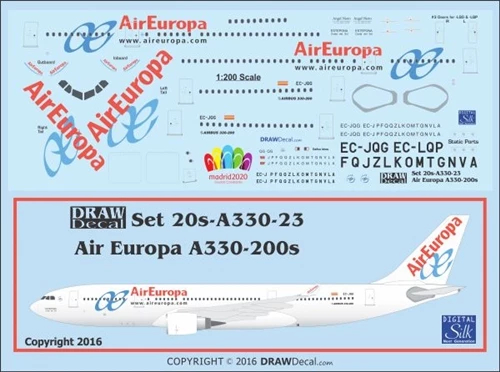 Draw Decal 20-A330-23 Airbus A330-200 - Air Europa