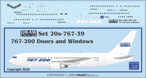 Draw Decal 20-767-39 Boeing 767-200 - Doors and Windows
