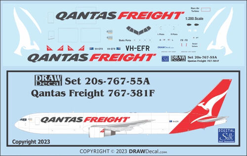 Draw Decal 20-767-55A Boeing 767-381F - Qantas Freight