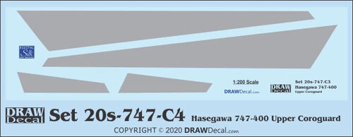 Draw Decal 20-767-C04 Boeing 767-400 - Upper and Lower Coroguard (for Hasegawa kits)