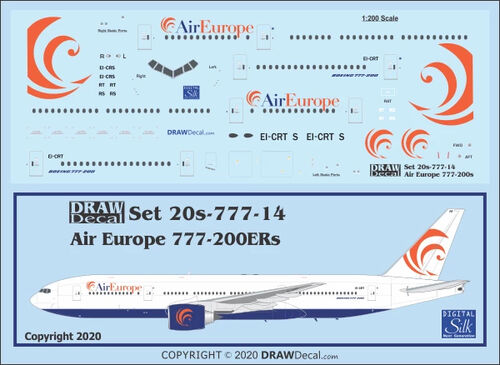 Draw Decal 20-777-14 Boeing 777-200ER - Air Europe