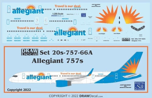 Draw Decal 20-757-66A Boeing 757-200 - Allegiant