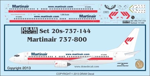 Draw Decal 20-737-144 Boeing 737-800 - Martinair