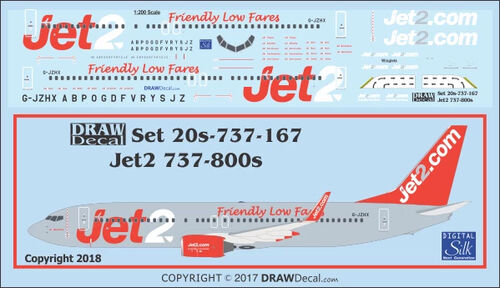 Draw Decal 20-737-167 Boeing 737-800 - Jet2