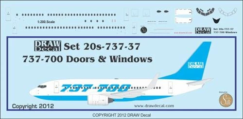Draw Decal 20-737-37 Boeing 737-700 - Doors and Windows