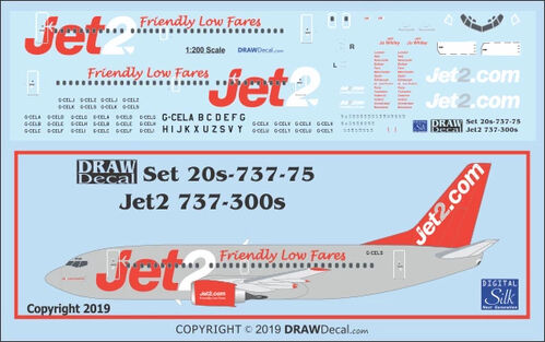 Draw Decal 20-737-75 Boeing 737-300 - Jet2