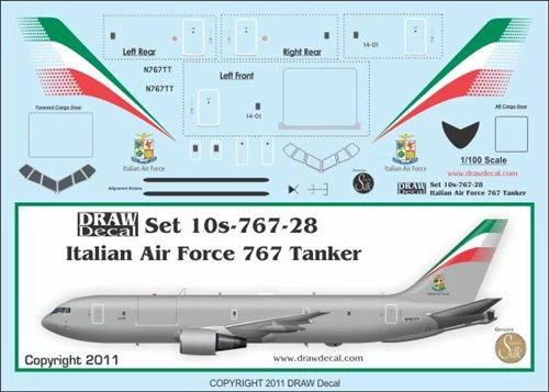 Draw Decal 10-767-28 Boeing 767-200 Tanker - Italian Air Force