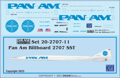Draw Decal 20-2707-11 Boeing 2707 SST - Pan Am Billboard