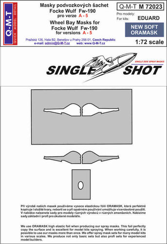 Quick Model Details M72023 Focke-Wulf Fw-190 A-5 - Wheel Bay Paint Masks (for Eduard kits)
