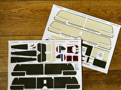 Aviattic ATT32381 Sopwith Camel PC10 'late' - aged CDL & plywood surfaces (for Wingnut Wings kits)