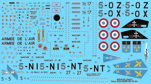 Berna Decals 32064 Dassault Mirage 2000C 5eme Escadre
