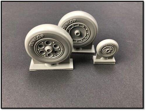 True Details TDP48223 Focke-Wulf Fw-190 A-8 - Smooth Tread Wheel Set (for Dragon, Hasegawa, Italeri and Tamiya kits)