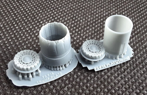 rise144models 060 GE Engine Exhaust for F-2 Platz kit and F-16 Trumpeter kit