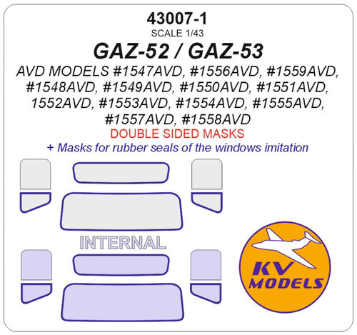 KV Models 43007-1 GAZ-52 / GAZ-53 (Double-Sided)