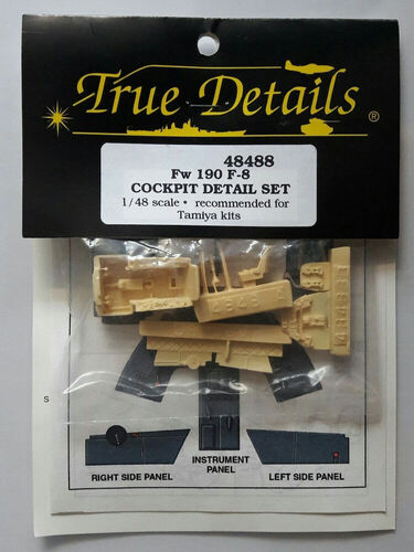 True Details TD48488 Focke-Wulf Fw-190 F-8 - Cockpit Detail Set (designed to be used with Tamiya kits)