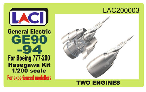 LACI 200003 General Electric GE 90-94 for Boeing 777 200 Hasegawa kit (2 engines in box)
