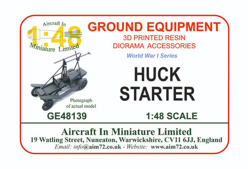 Aircraft In Miniature Ltd GE48139 Huck Starter  - RFC circa 1918 - 3D-printed