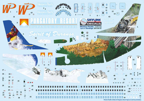Skyline SKY144-41 Boeing 737-300 - WP Western Pacific N946WP Spirit of Durango / Purgatory Resort (for Skyline kits)