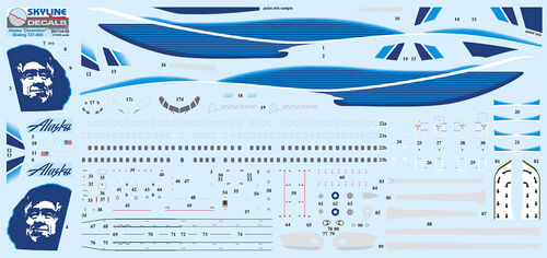 Skyline SKY144-68 Boeing 737-800 - Alaska N512AS Dreamliner Boeing House scheme (for Revell kits)