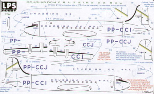LPS Hobby 144-07 Douglas DC-4 - Cruzero Do Sul PP-CCI/J