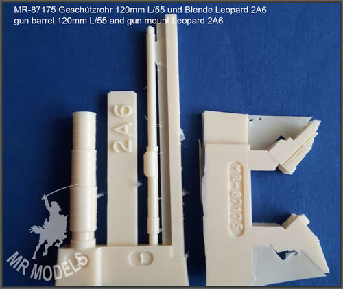 MR Modellbau 87175 Gun Barrel 120mm L/55 And Gun Mount Leopard 2A6