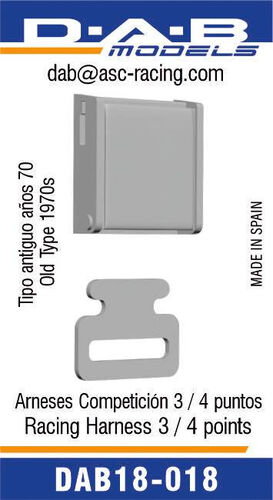 DAB Models 18-018 Racing Harness 3/4 Points (Old Type - 1970's)