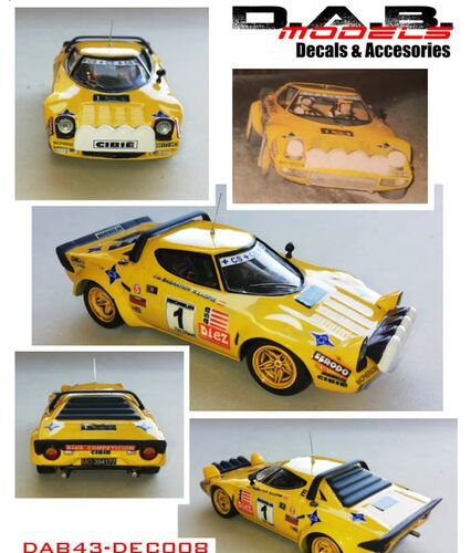 DAB Models 43-DEC008 Lancia Stratos Group 4 Rally Shalymar 1979, Bagration - Llopis No. 1 (Decals)