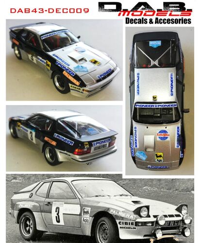 DAB Models 43-DEC009 Porsche 924 Rally Maspalomas 1981, Etchebers - Etchebers (Decals)