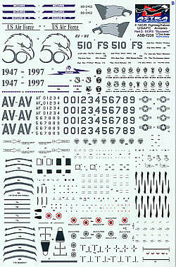 Astra Decals ASD7208 Lockheed-Martin F-16 C USAFE Aviano - 510FS