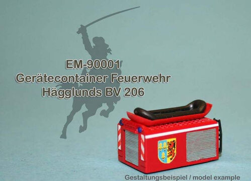 MR Modellbau 90001 Tool container firefighter Hägglunds BV 206 (for Trident kits)