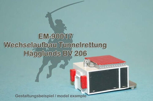 MR Modellbau 90017 Tunnel Rescue Body for Hägglunds BV 206 (for Trident kits)