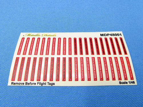 Metallic Details MDP48001 Remove Before Flight Tags (3D-printed)