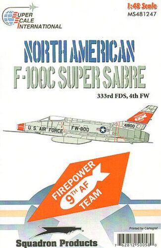 Superscale 481247 North American F-100 C Super Sabre (1 scheme)