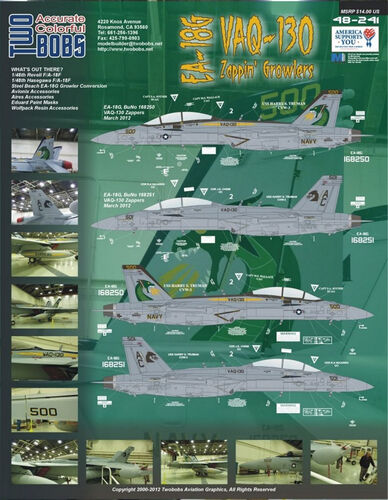 Two Bobs 48241 Boeing EA-18 G Growler - VAQ-130 Zappers Decals