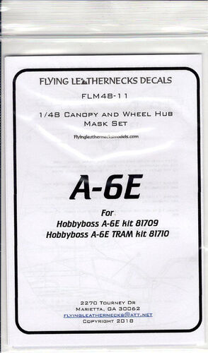 Flying Leathernecks M48-11 Grumman A-6E / A-6E TRAM Intruder - Canopy and Wheel Hub Mask Set (for Hobby Boss kits)
