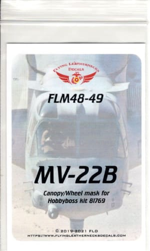 Flying Leathernecks M48-49 Bell-Boeing MV-22 Osprey - Canopy and Wheel Vinyl Mask (for Hobby Boss kits)