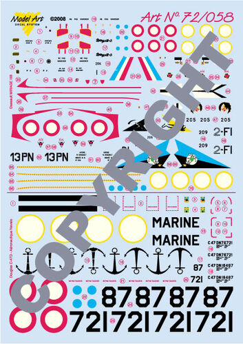 Model Art 72058 Dassault Mirage IIIB and Douglas C-47D in French Service