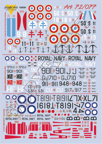Model Art 72077 Dragonfly / Tiger Moth / Anson in British and French Service