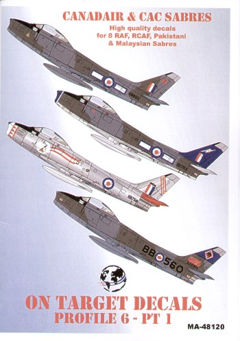 Model Alliance 48120 North American F-86 Canadair and CAC Sabres Part 1 (8 schemes)