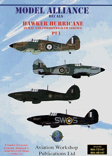 Model Alliance 48147 Hawker Hurricane in RAF and Commonwealth Service Part 1 (9 schemes)