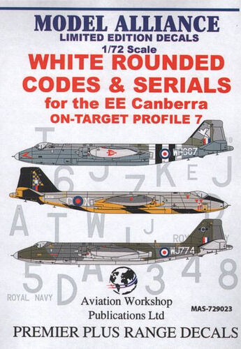 Model Alliance 729023 White Rounded Codes and Serials for BAC/EE Canberras