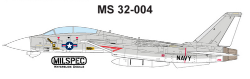 Milspec 32004 Grumman F-14 A Tomcat - Hi Viz /Data Stencils
