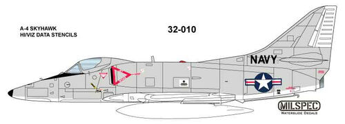 Milspec 32010 Douglas A-4 Skyhawk - Hi Viz /Data Stencils