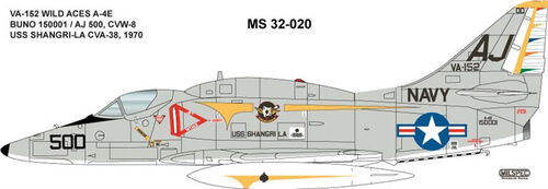 Milspec 32020 Douglas A-4 E Skyhawk - VA-152 Wild Aces (1970) USS Shangri-La