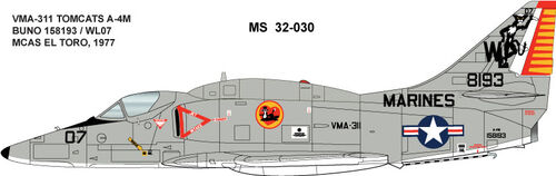 Milspec 32030 Douglas A-4 F Skyhawk - VMA-311 Tomcasts (1977) MCAS El Toro