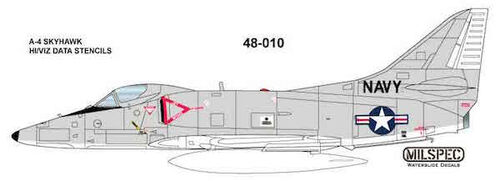 Milspec 48010 Douglas A-4 Skyhawk - Hi Viz /Data Stencils