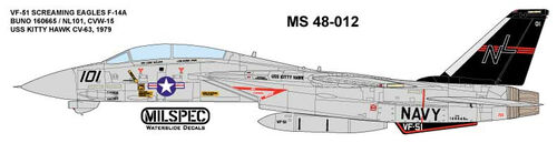 Milspec 48012 Grumman F-14A Tomcat - VF-51 Screaming Eagles (1979) USS Kitty Hawk
